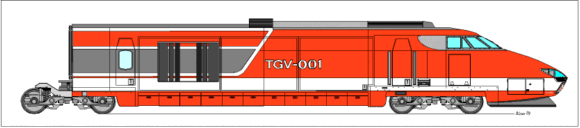 Lux's type collection - Trains à Grande Vitesse TGV 001 - 1972