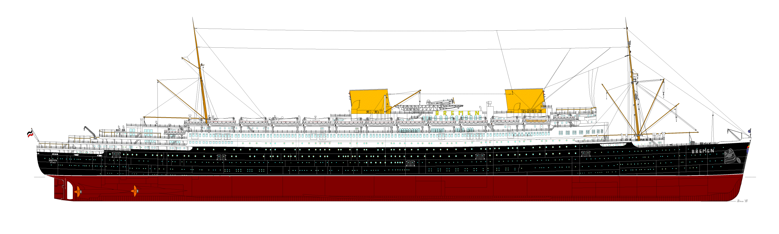 Lux's type collection - Ocean liners - BREMEN - 1929